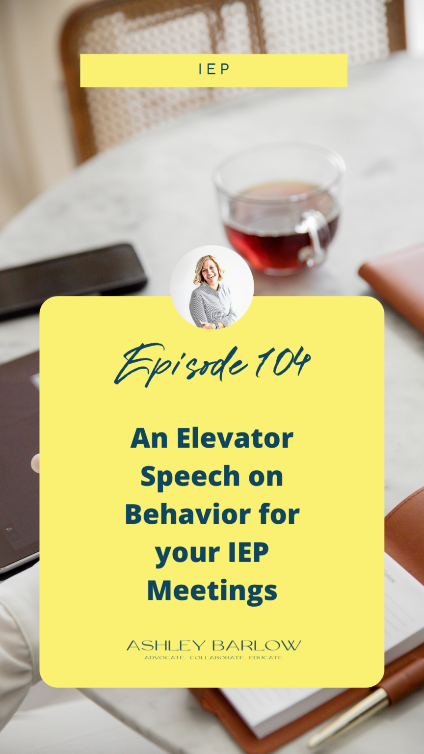 An Elevator Speech on Behavior for your IEP Meetings | The ...